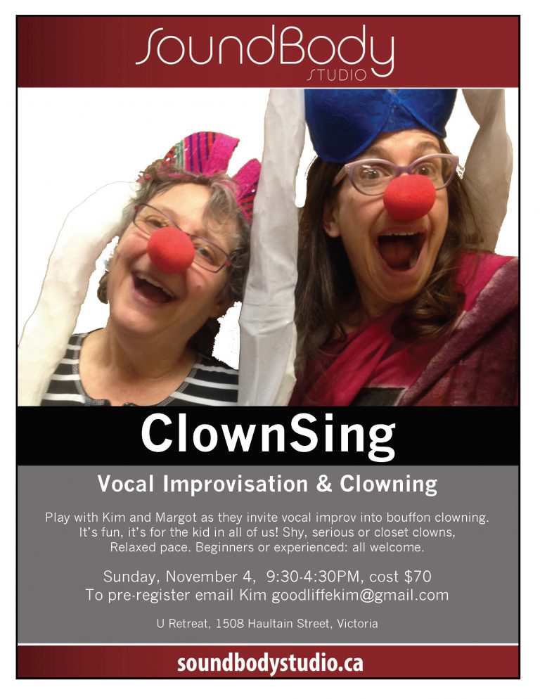 Clown Sing l SoundBody Studio l Kim Goodliffe & Margot Johnston